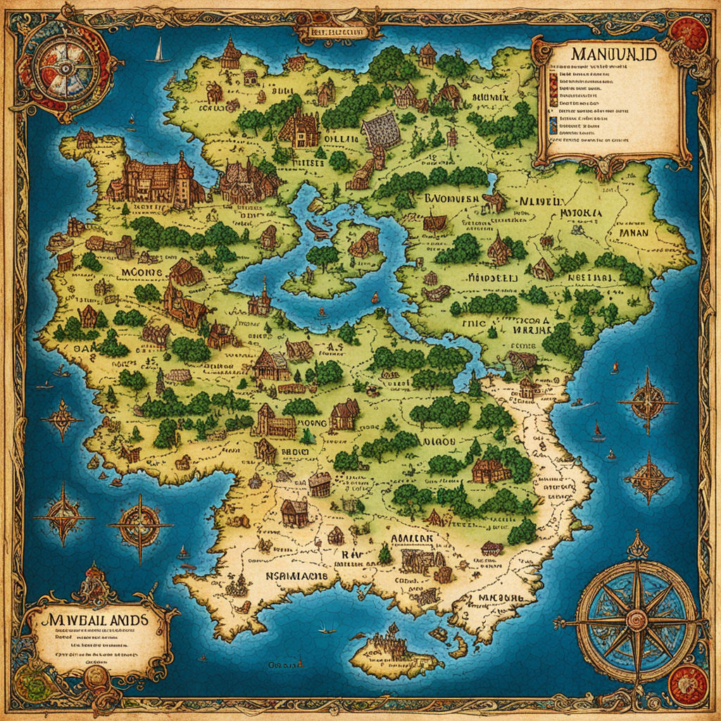 Mapa mundi pra rpg medieval com diversos biomas e reinos by Germy Rery ...