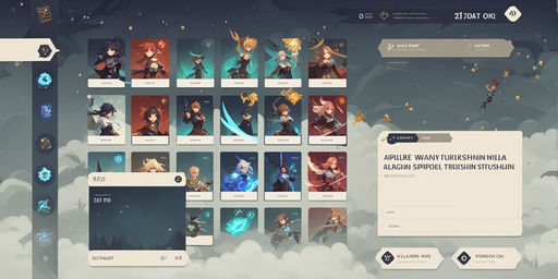 Detailed Genshin Impact-inspired RPG game UI kit by Jose Parada ...