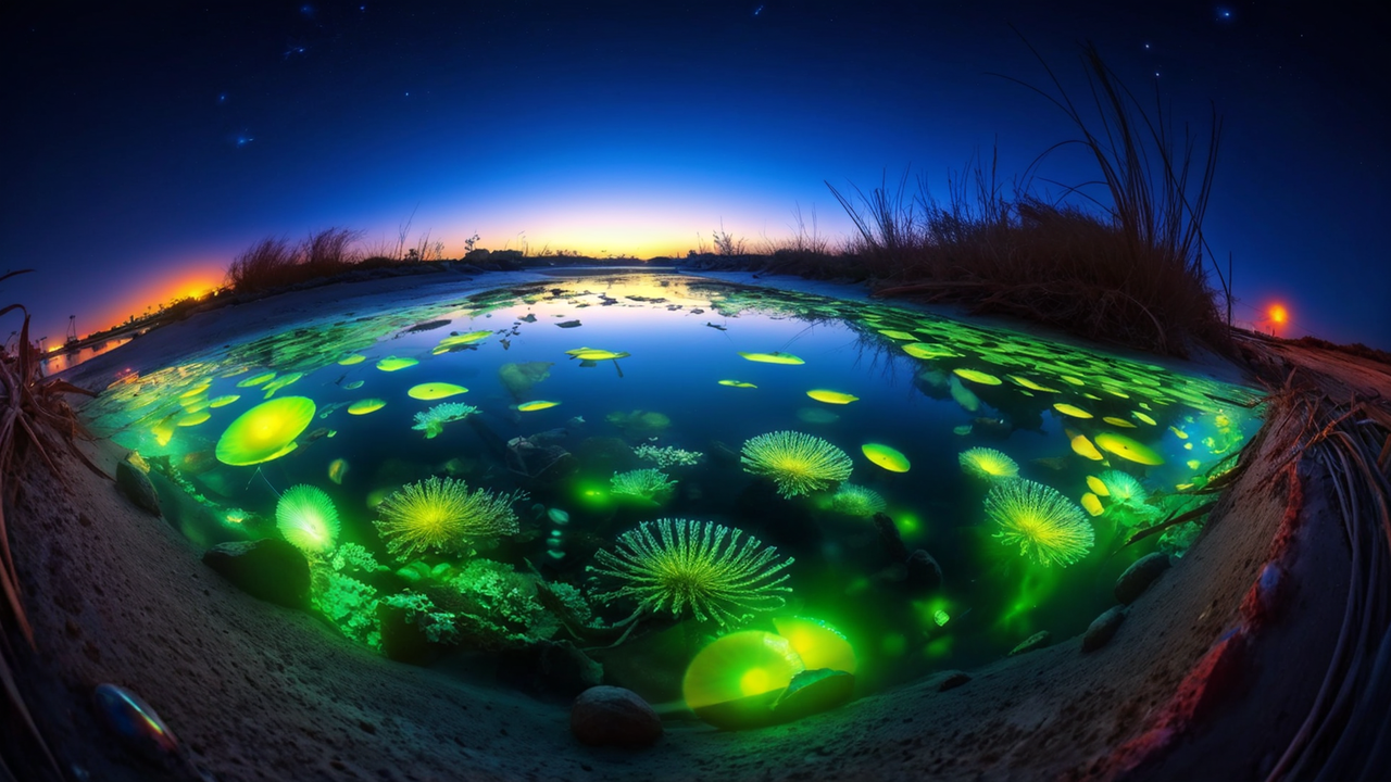 Alien beach with flora and fauna never before seen on Earth by Jacek ...