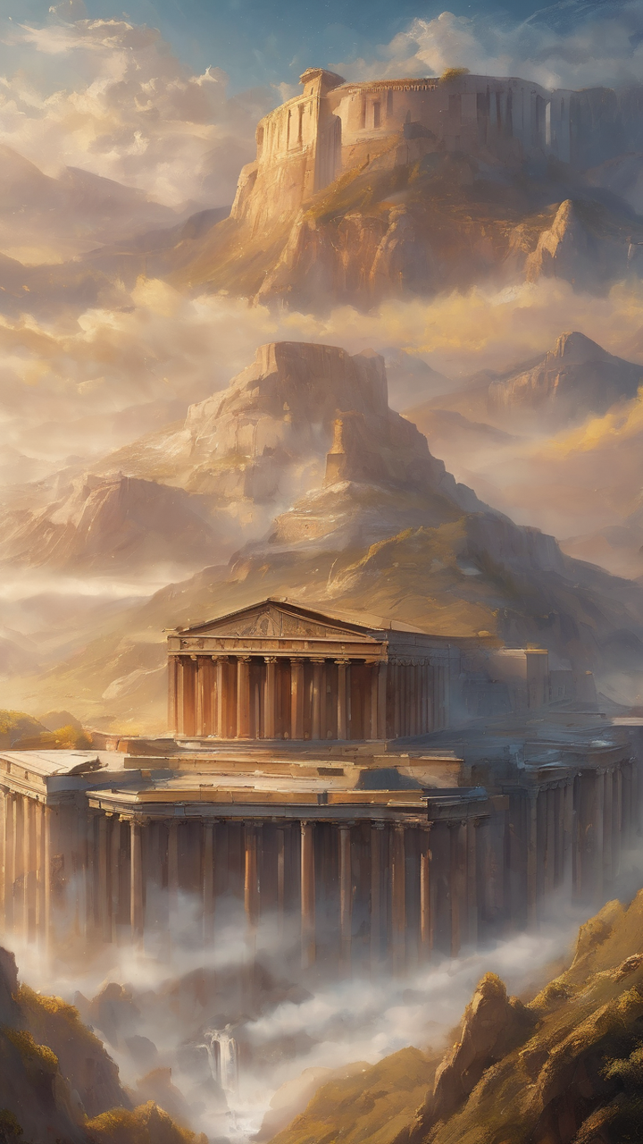 Olympus as conceptualized in Greek mythology by Seotools - Playground