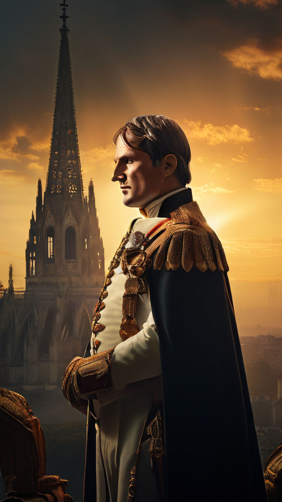 A majestic scene of Napoleon Bonaparte in regal attire by John Patrick ...