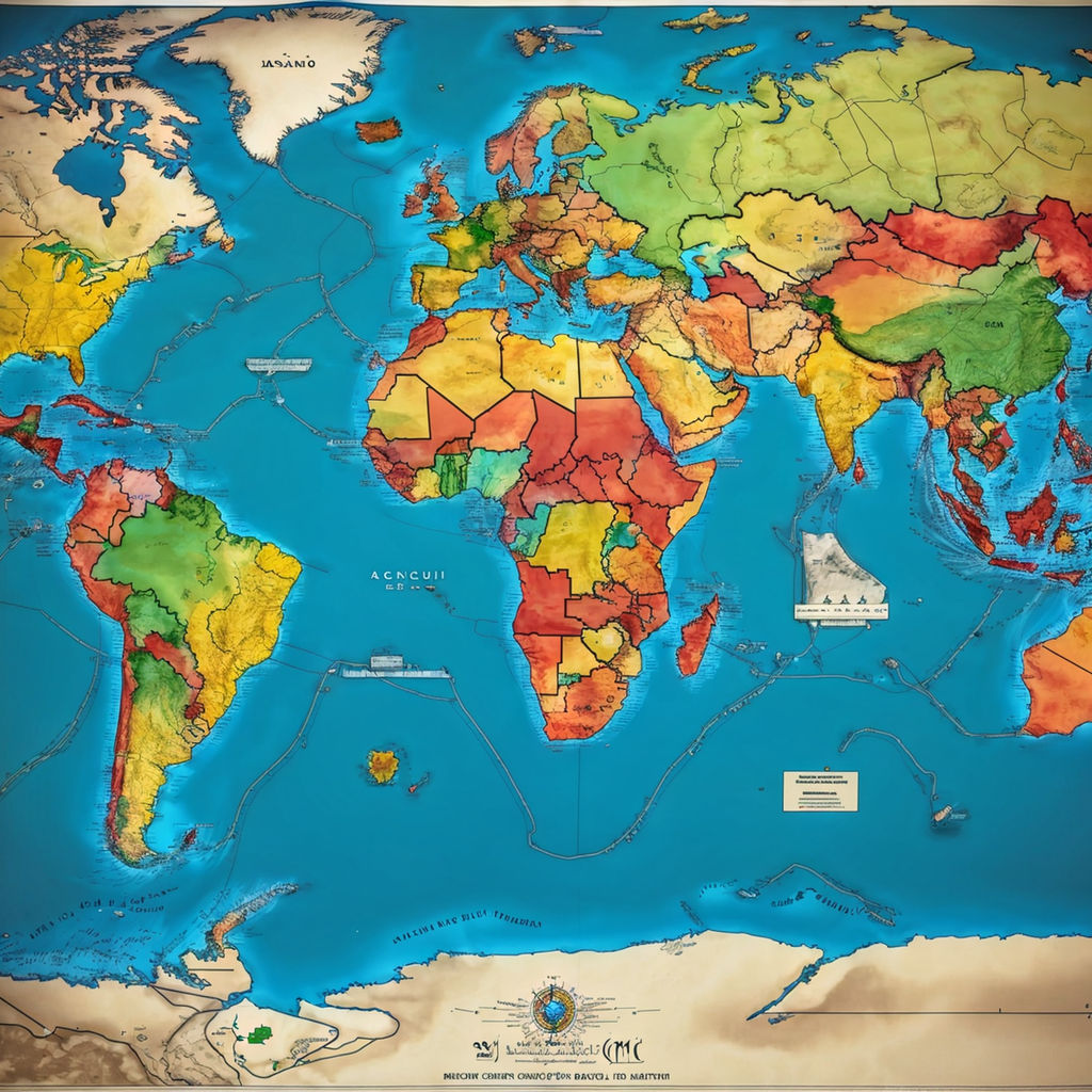 Geopolitical map of a new country formed through the union o... by Ali ...