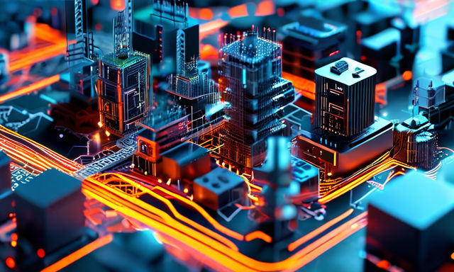 Depict an intricate model of cybernetic architecture by Jc Ma - Playground