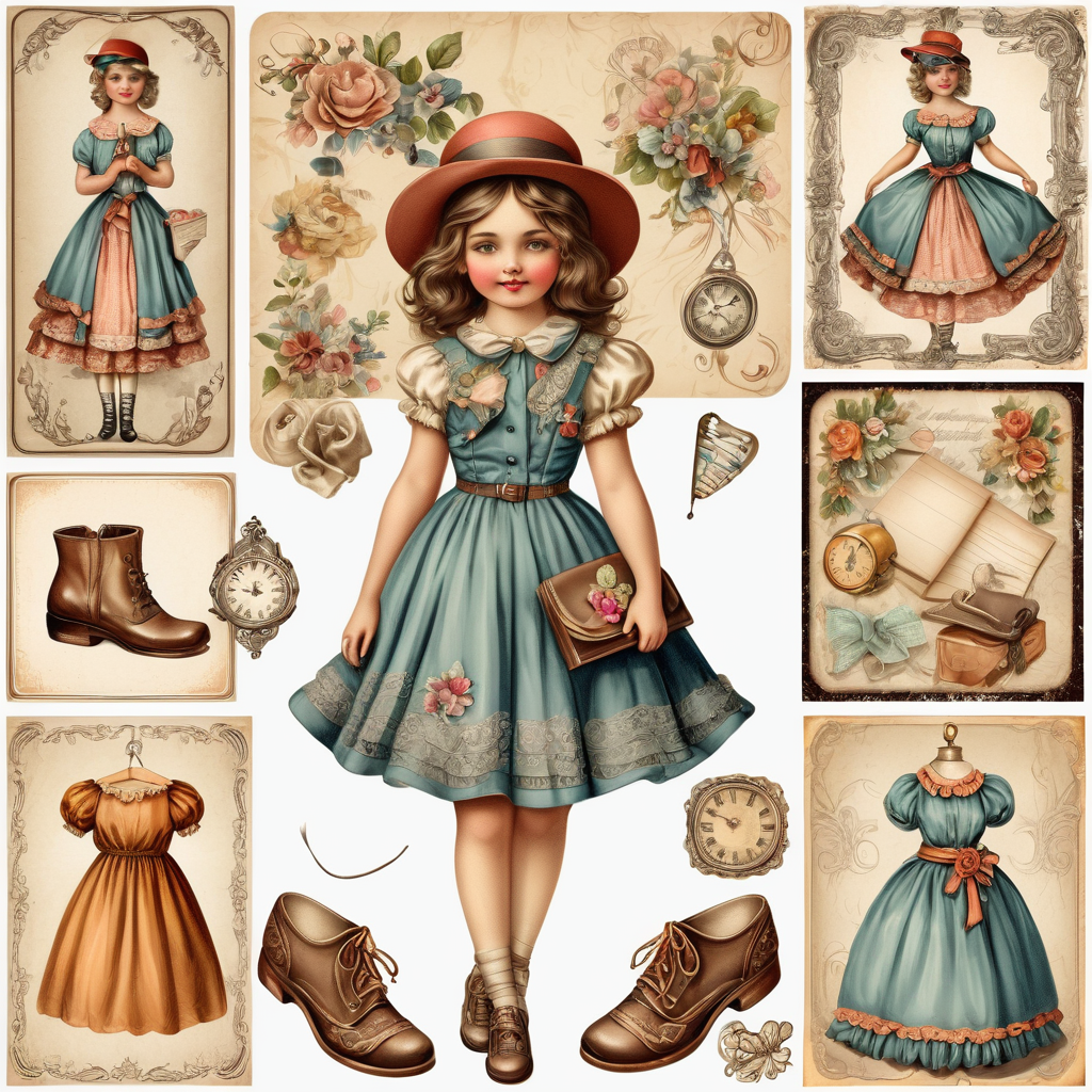 Collection of vintage square journal cards by Trinityblukwt - Playground