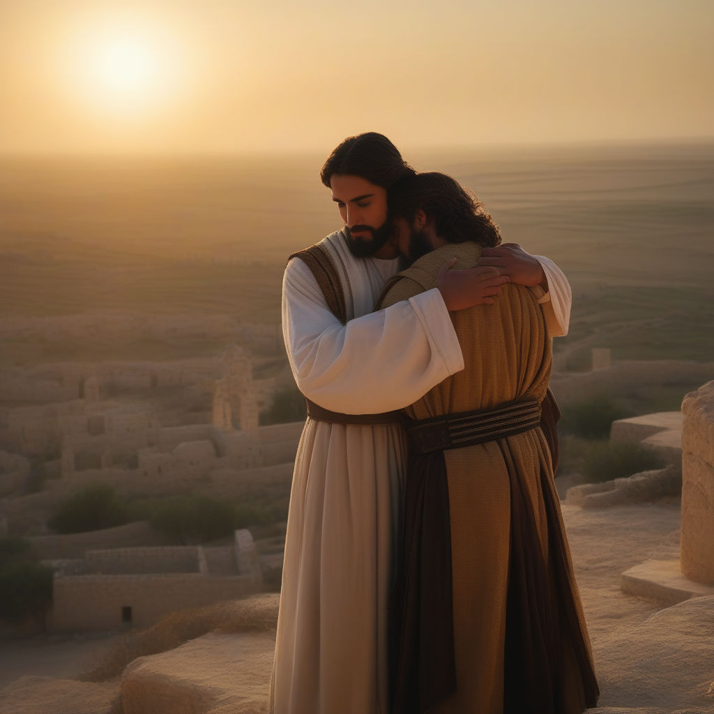 Young man hugging Jesus Christ by RICARDO ANDRÉ PEREIRA DA SILVA ...