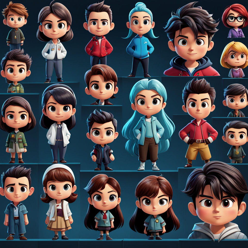 Different styles of animated characters by Senior Bubo - Playground