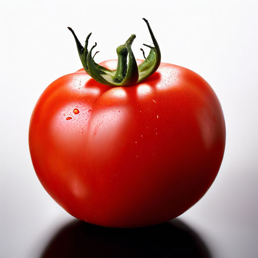 Make an very simple image of a tomato with high contrast. It... by ...