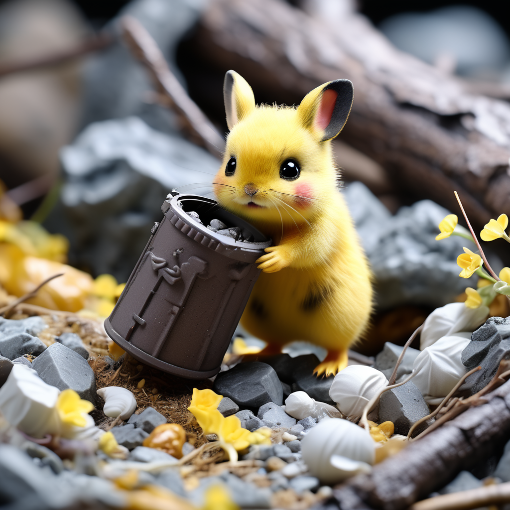 Mini Pika eating trash by Miroslav Tomasovic - Playground
