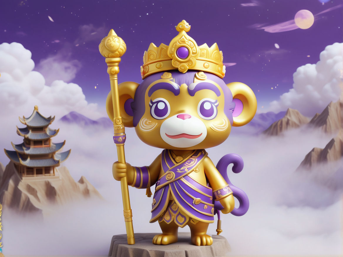 The monkey god in chinese mythology by Chuenjit Junkaew - Playground