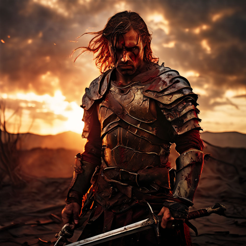 A warrior covered in blood by Rudra prasad sahoo - Playground