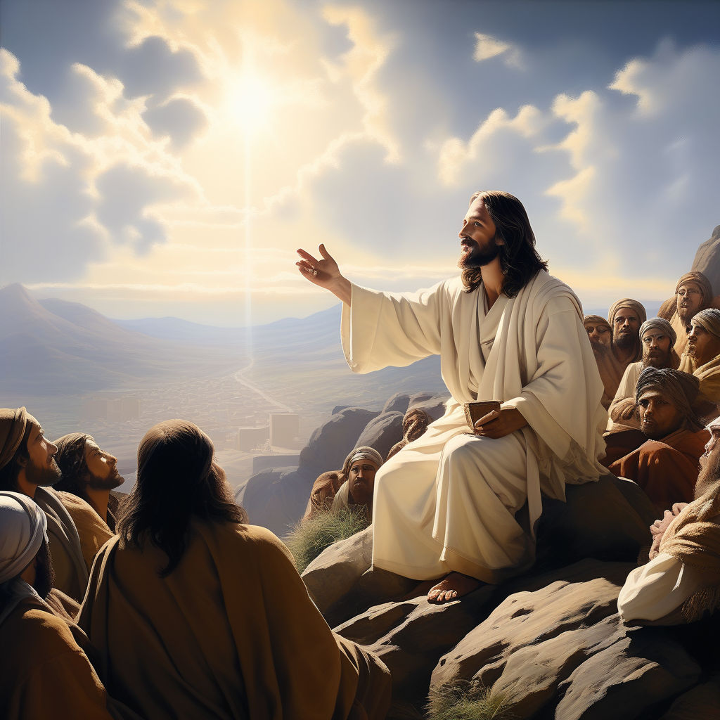 Jesus beginning the Sermon on the Mount by Sales Sales - Playground