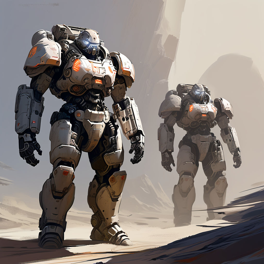 Power armor. Exosuit. Pauldrons. Sci-Fi. Space marine. Heavy... by 010 ...