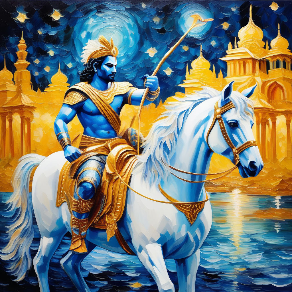 Lord rama blue coloured carrying a bow and an arrow by Sushan Hegde ...