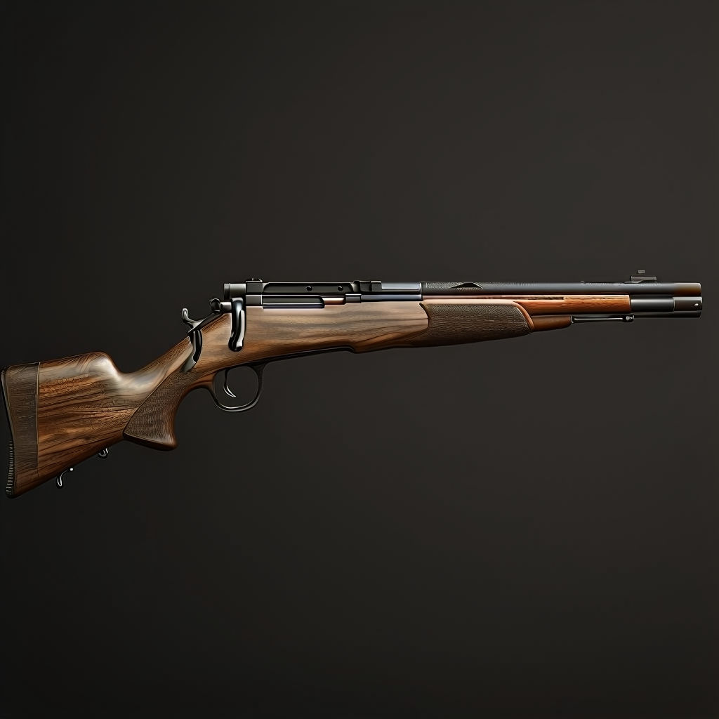 Bolt-action rifle with a wood stock by jake jake - Playground