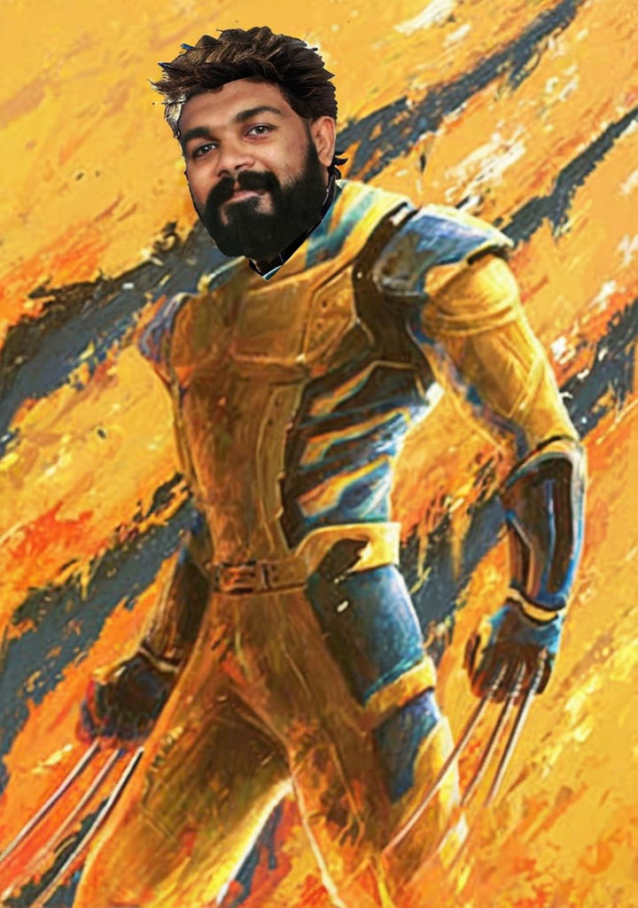 Make realistic epic poster of wolverine with wounds and bull... by ...