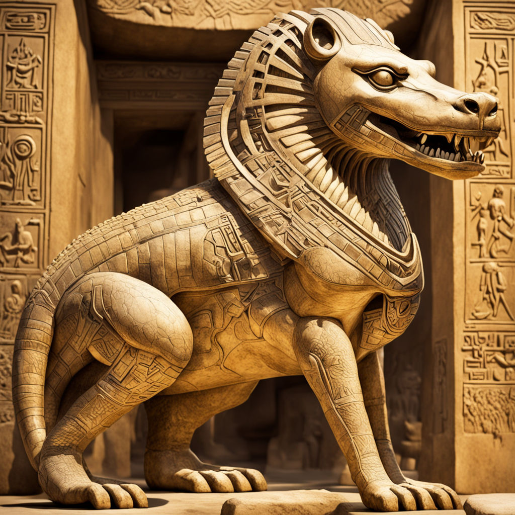 Ammit the egyptian goddess with the head of a crocodile by Yury James ...