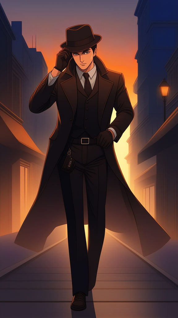 A handsome and dashing detective man by Percobaan Akun 01 - Playground