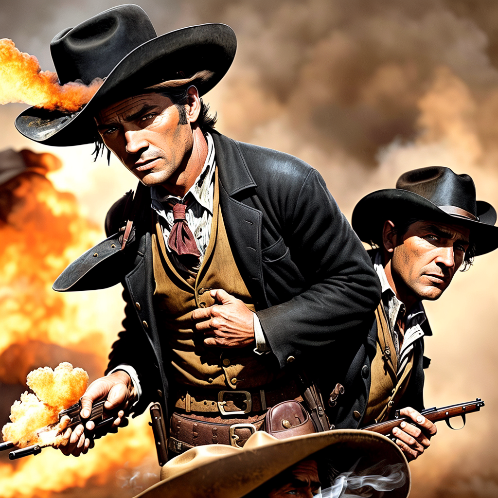 Wild West era outlaw sprinting from a heist scene by SicShark - Playground