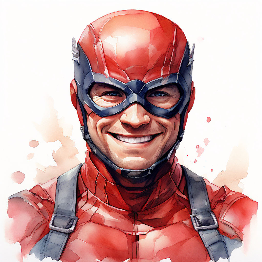 Cute clip art cute smile the daredevil hero with white backg... by Jan ...