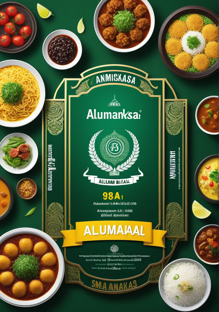 An ultra-clear digital render of vivid signs for the "Alumni... by ...