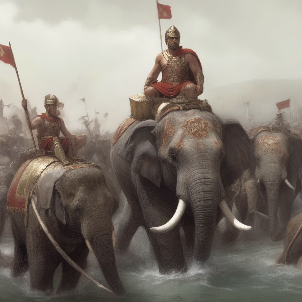 Roman soldiers and the Carthaginian war elephants by GFXFan - Playground