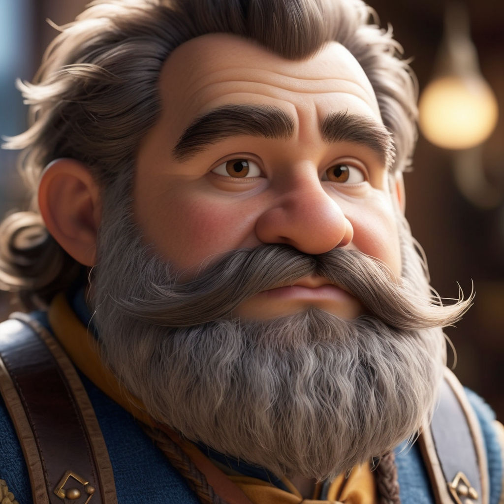 Dwarf man styled as a Pixar character by Dogan Erdal - Playground