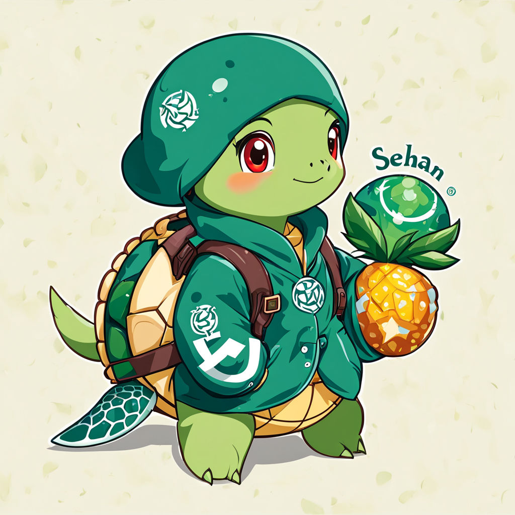 Make a female turtle character wearing the logo clothes of S... by pare ...