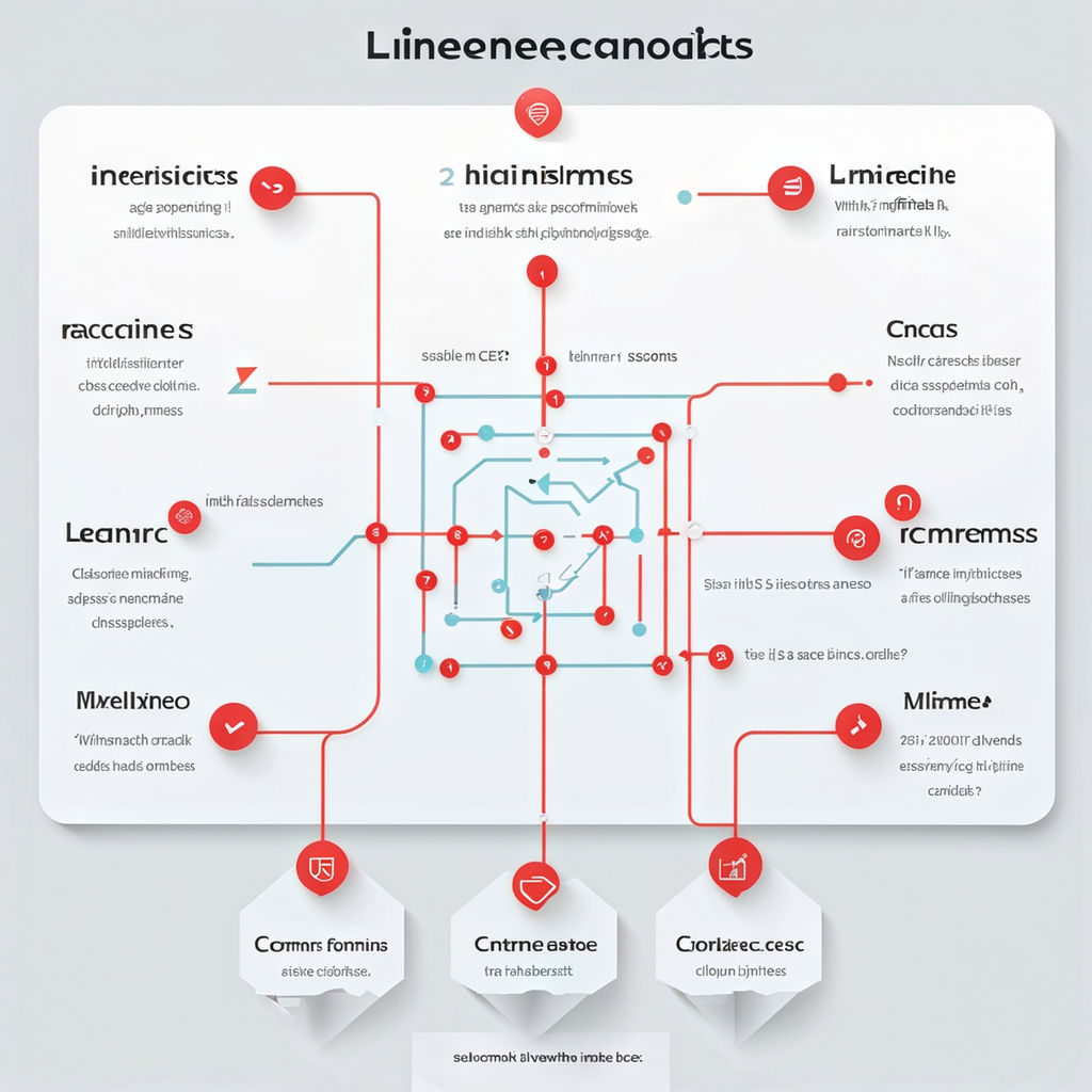 A detailed flowchart illustrating the "Lineamientos" (guidel... by ...
