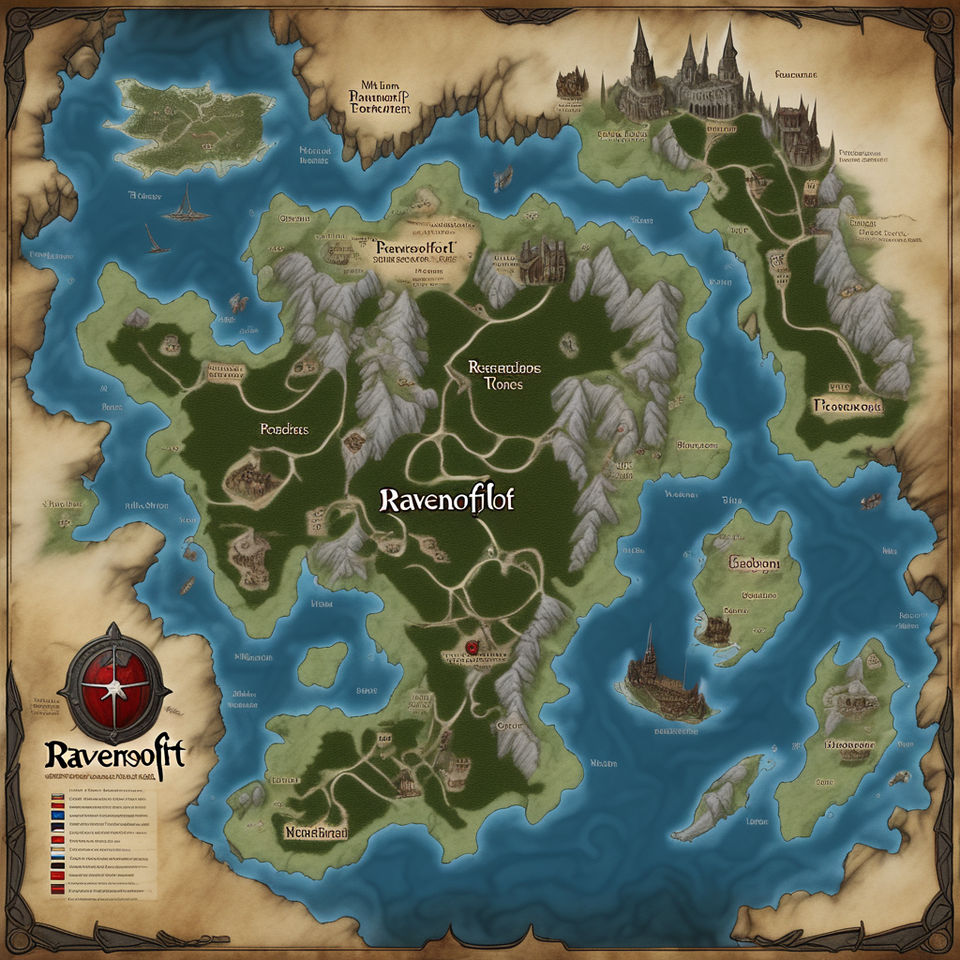 World map of the territories within Ravenloft by Monopoliz ___ - Playground