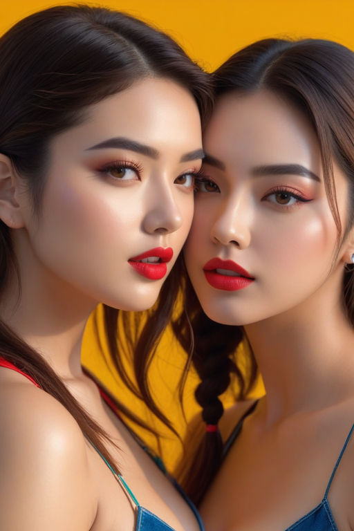 The two 19's girls are playing a bisou by gichunmoung - Playground