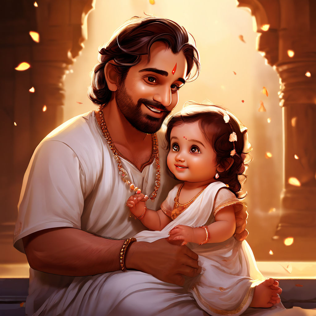 Baby radha with her father in a vrindavan by fakelogin anysite - Playground