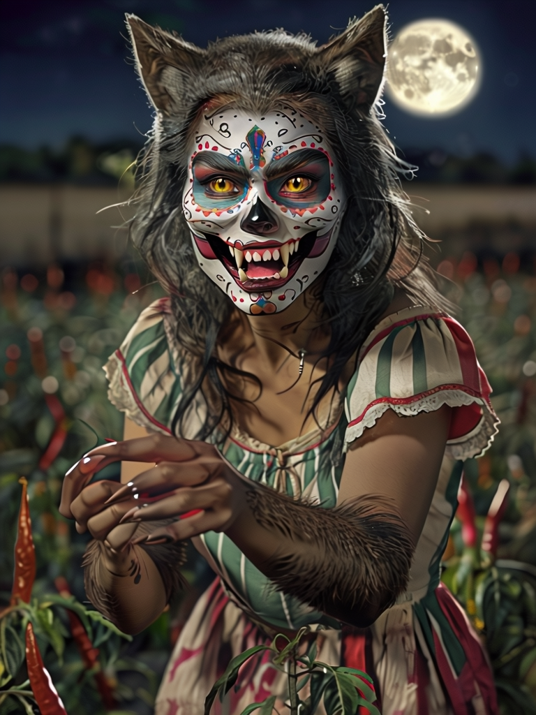 Werewolf in Mexican 'Dia de Los Muertos' by Kico Toralles - Playground