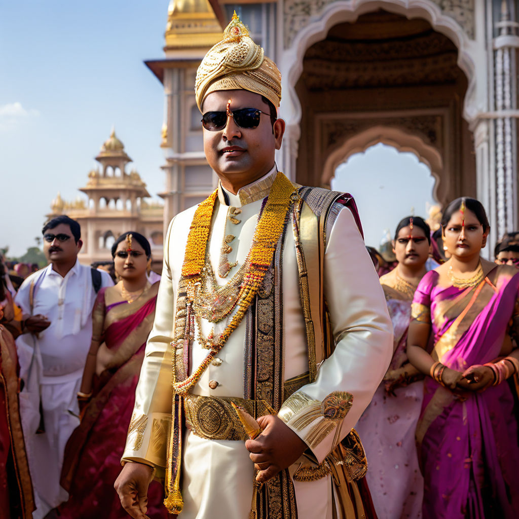 Mysore Wodeyar visiting the Mysore Palace in a procession by Bruh Buh ...