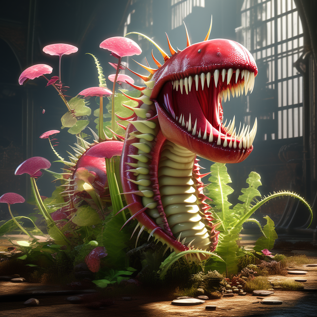 Venus fly trap of enormous proportions by Michael Lausier - Playground