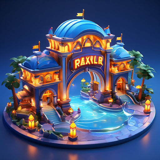 Pixar style water park entry gate by Ajinkya Gomase - Playground
