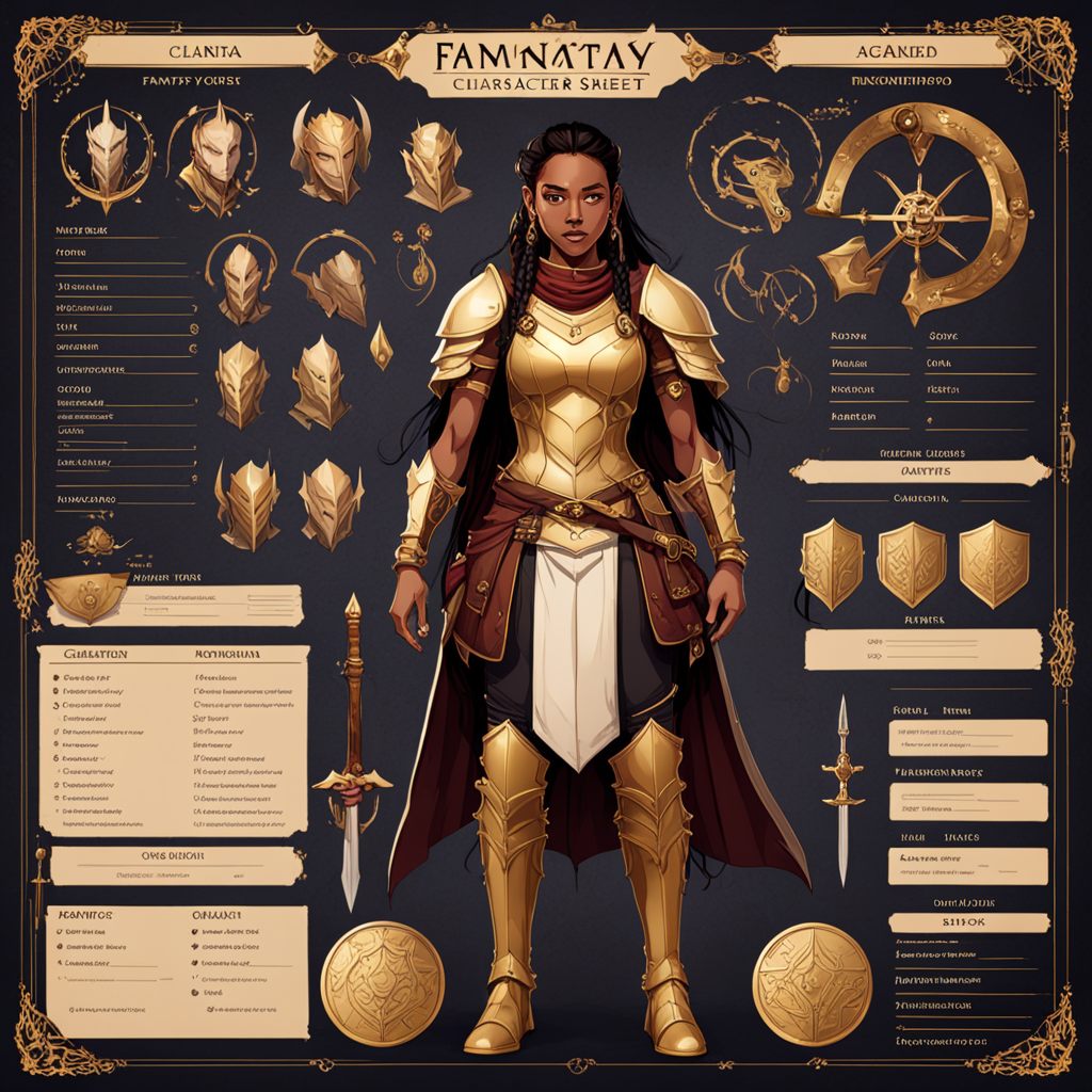 Fantasy character sheet for a TTRPG by jacob farmer - Playground