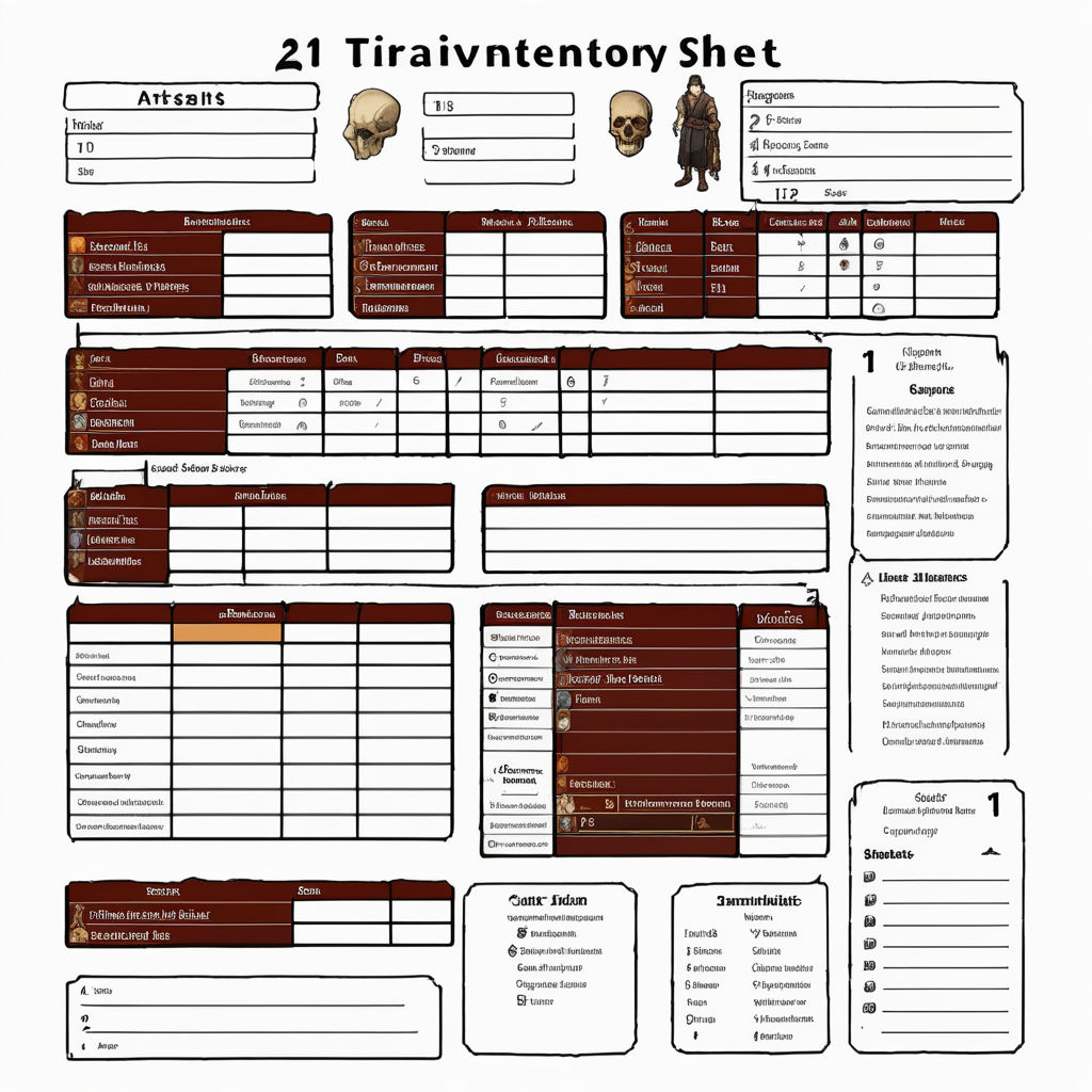 An tabletop rpg character sheet with basic stats by Gilberto Jr ...