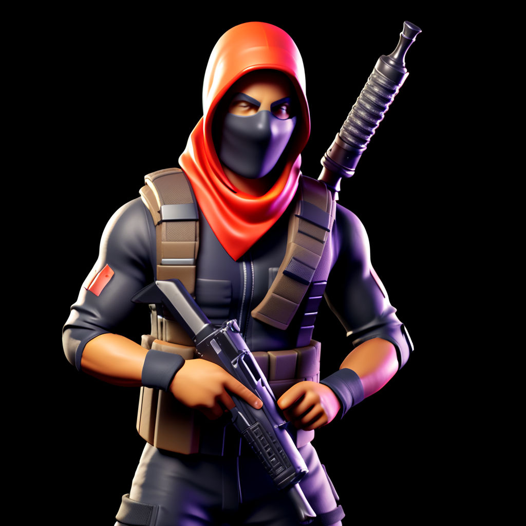 Make a ninja fortnite character with a shotgun by New Habitz - Playground