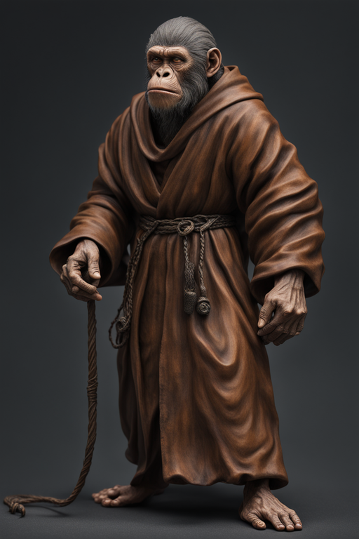 Medieval ape monk by Roberto Feick - Playground