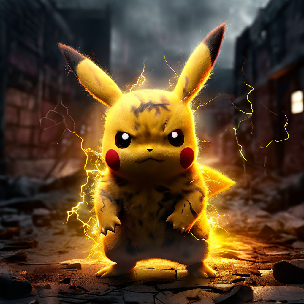 Pikachu posed for combat by ADITHYAN PK - Playground