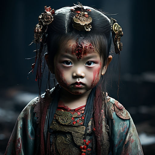 Traditional Chinese zombie child by Justin Gamer - Playground