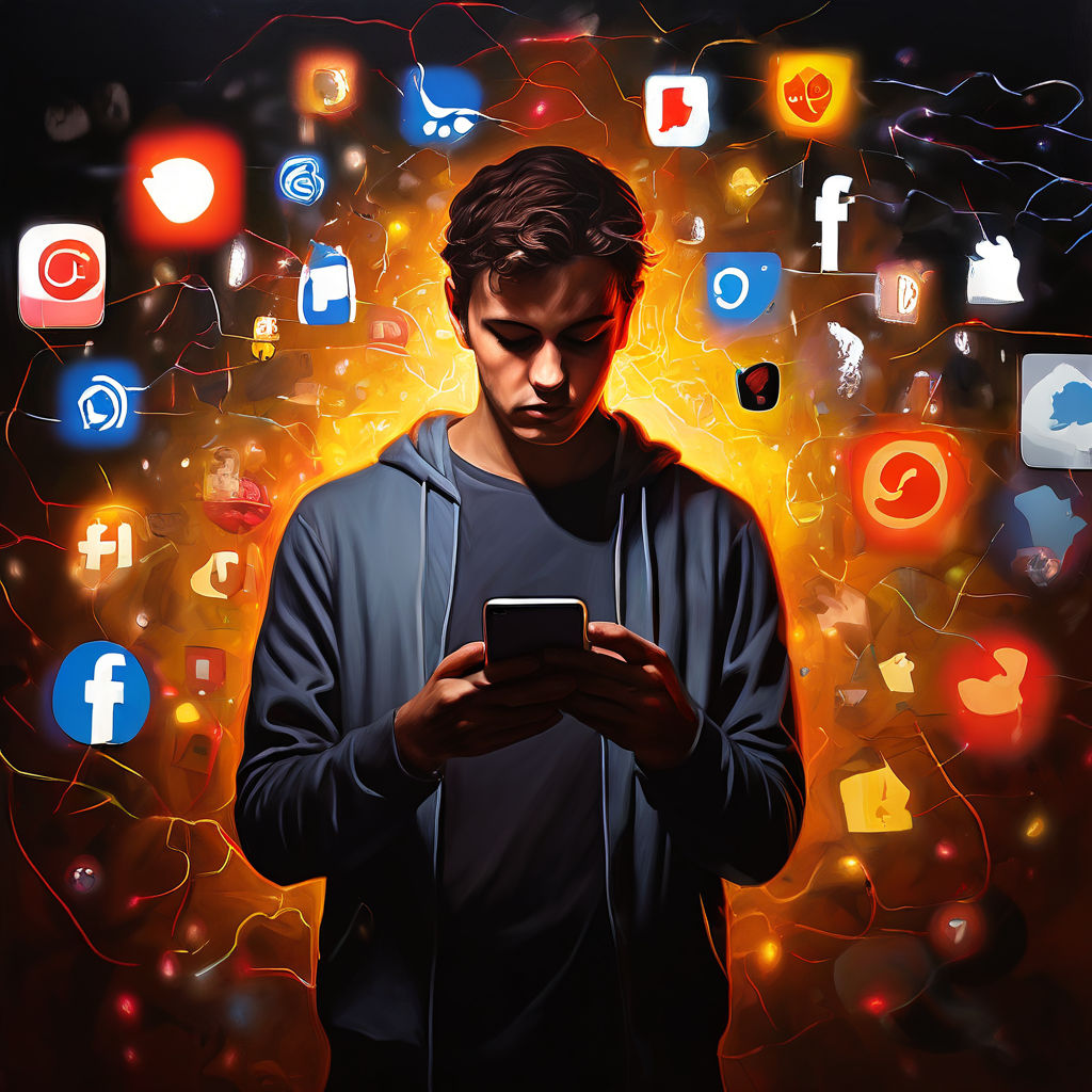 Poster illustrating the dichotomy of social media's impact o... by ...