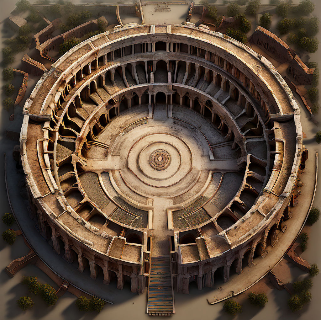 Colosseum schematic top view by Roger Armstrong - Playground