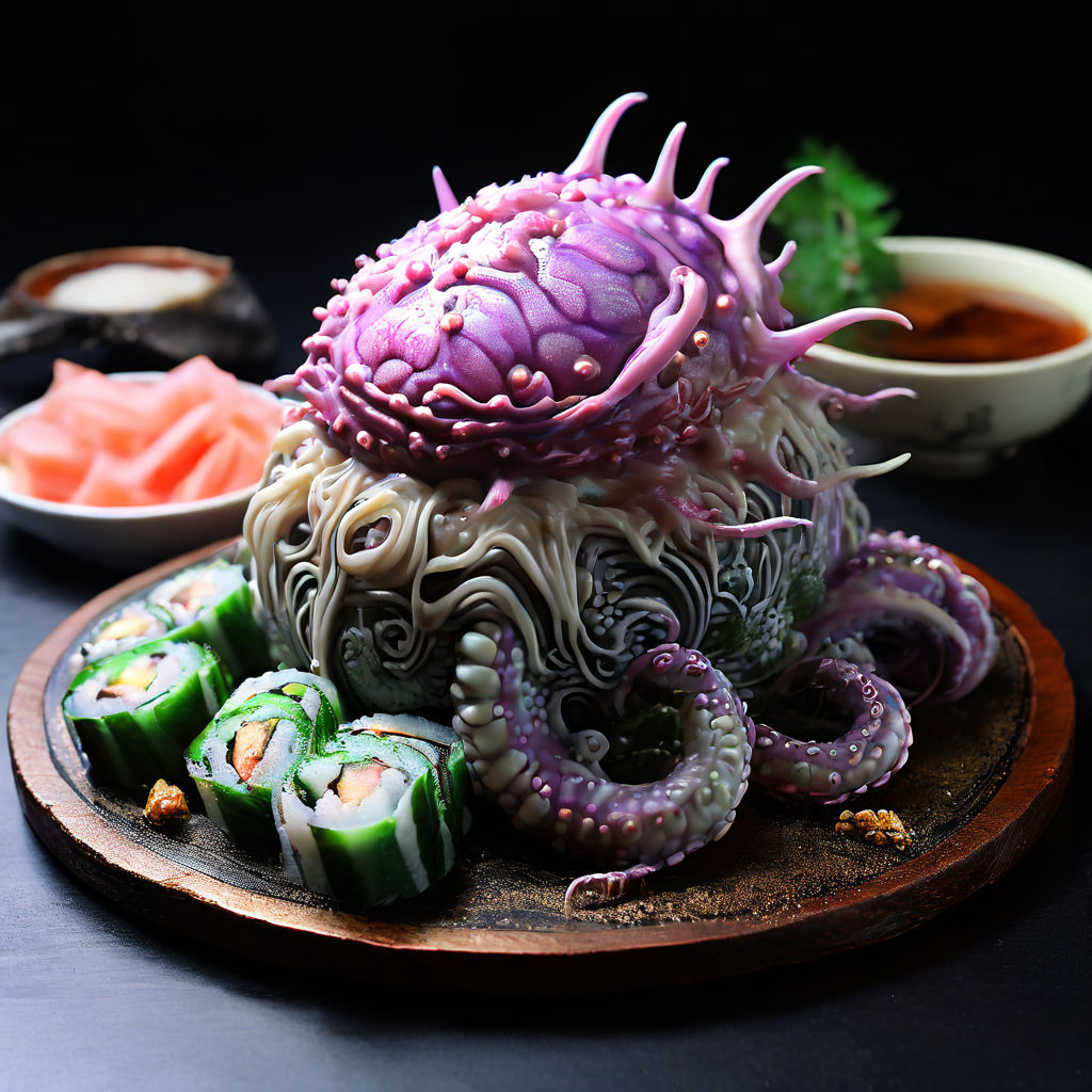 Eldritch alien cthulhu sandworm brain cerebellum maki sushi by Aktion ...