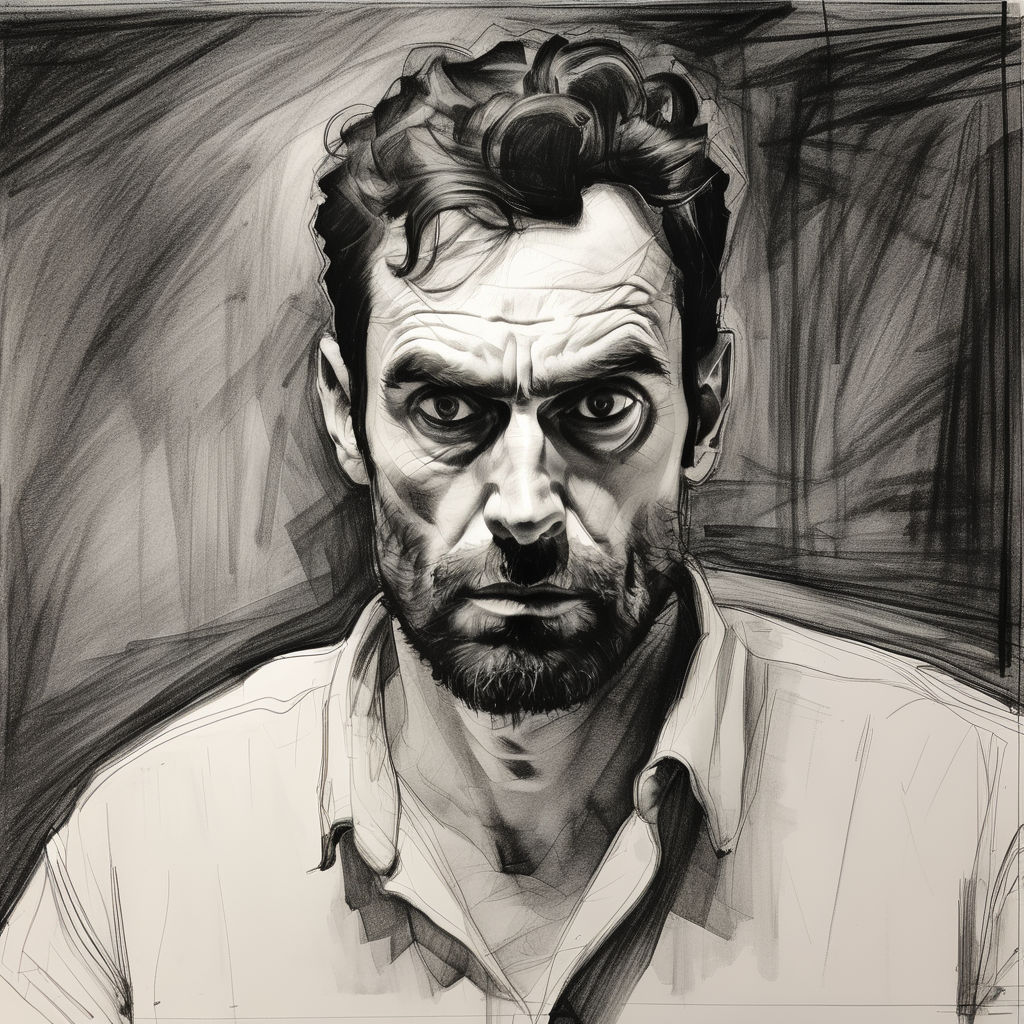 Drawing of a man with a suspicious face by OmaR A. EL-moaty - Playground