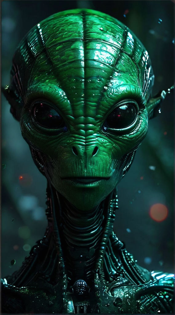 Green alien by Roger C - Playground