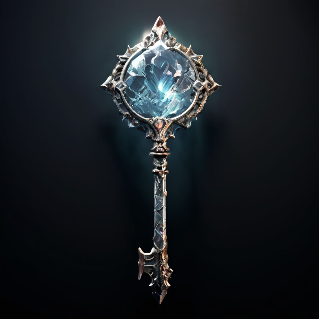 Ancient crystal key with jagged and curved edges by Anna Marcella ...