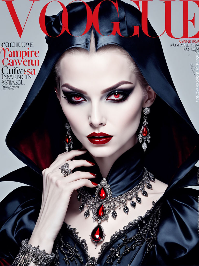 Elegant vampire countessa graces the cover of Vogue magazine... by ...