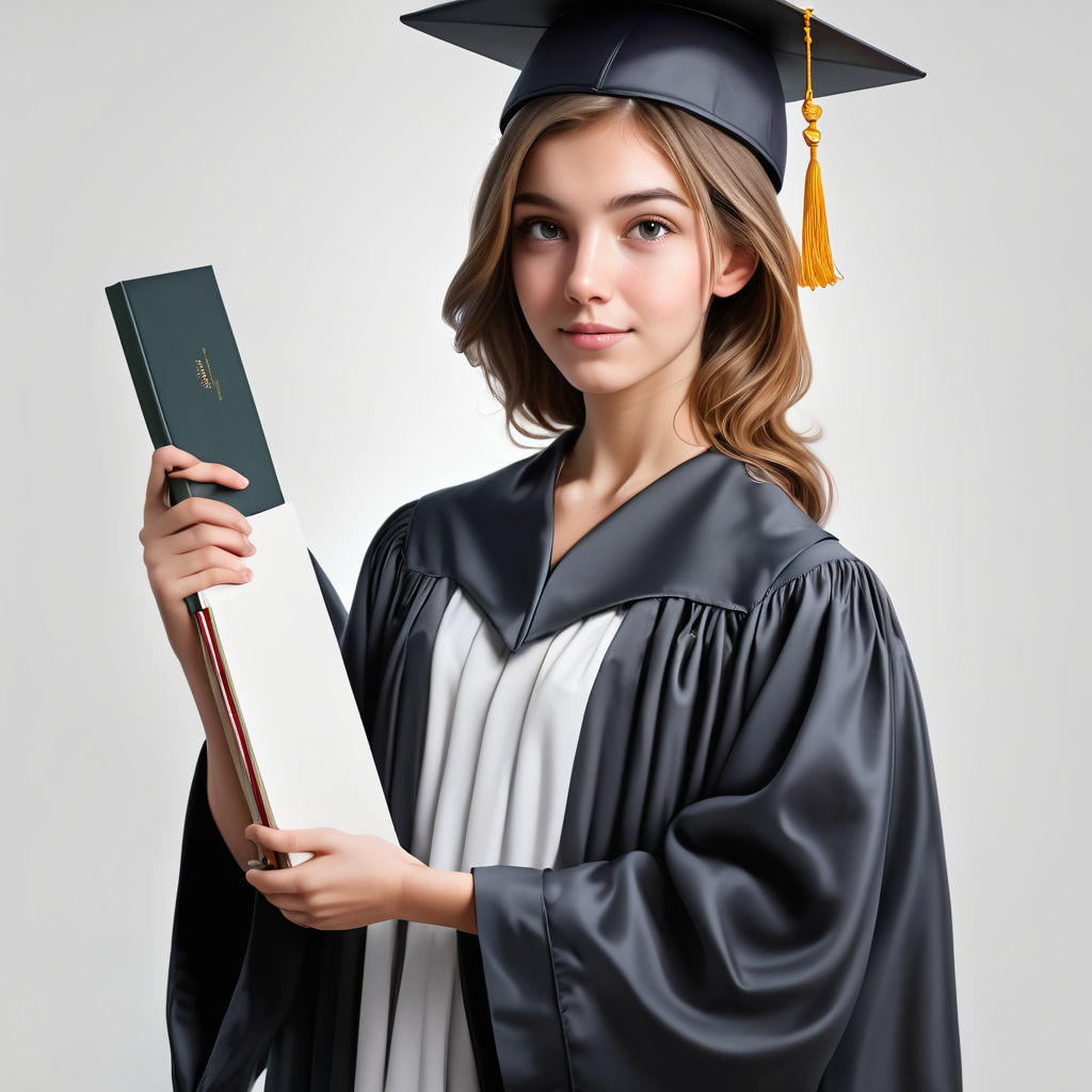 GRADUATION STUDENT IN A WHITE BACKGROUND by UI tester - Playground