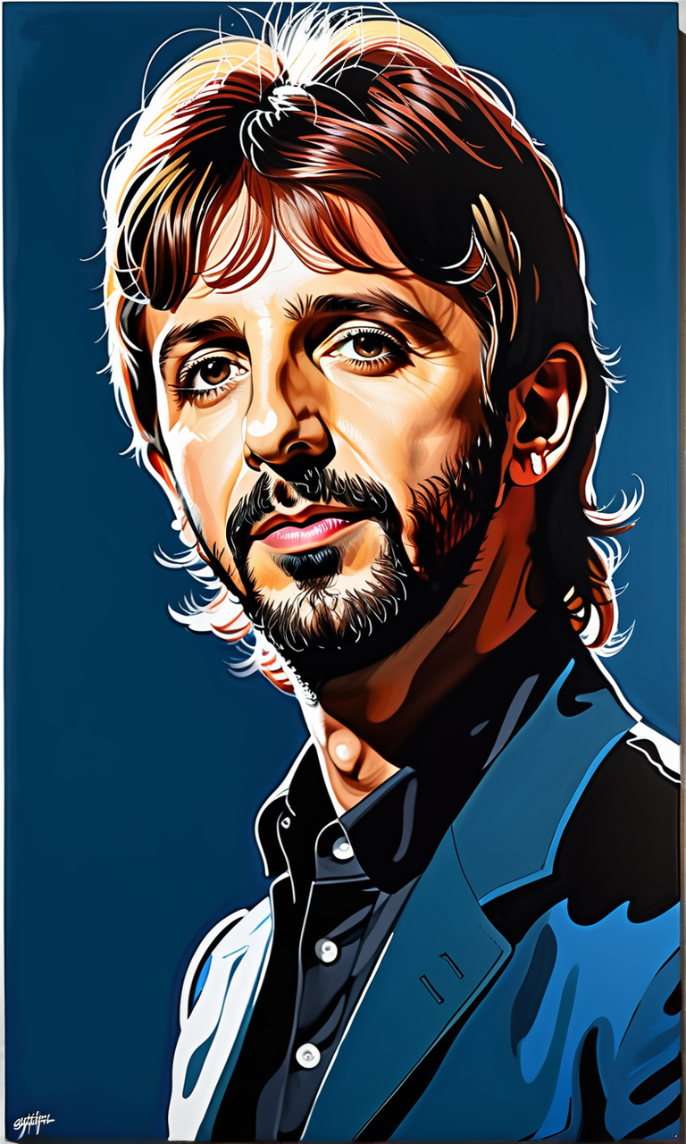 Portrait of a young Ringo Starr in the height of The Beatles... by ...